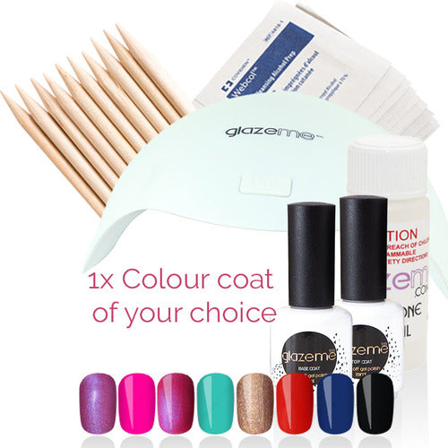 GlazeMe Trial Kit Complete Gel Nail Starter Set – Glazeme