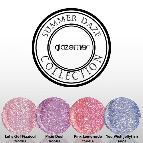 Summer Daze Collection Pink, Purple, Coral & Blue Gleam – Glazeme